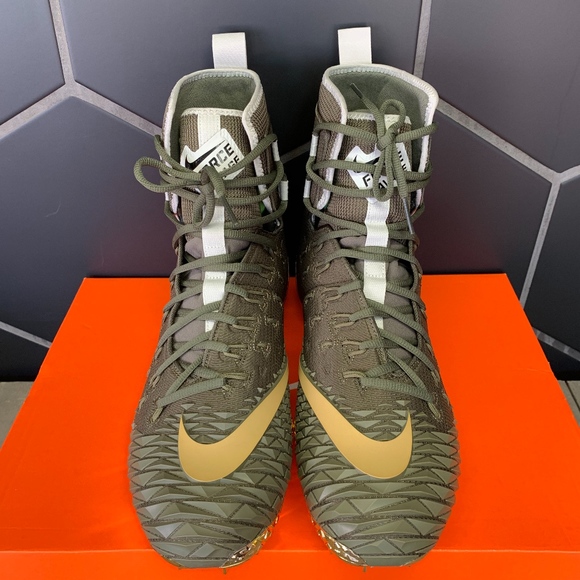 Nike | Shoes | Nike Force Savage Elite Td Olive Green Gold Cleats ...